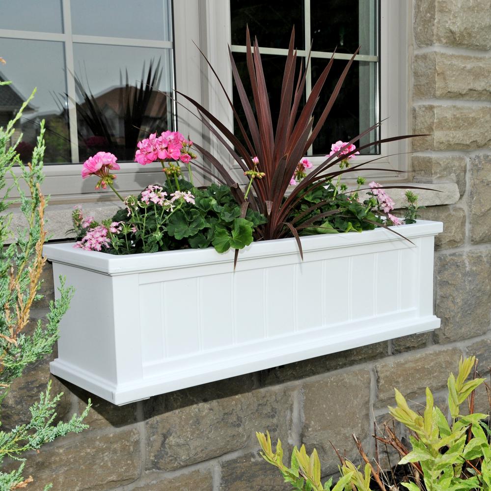 White - Window Boxes - Planters - The Home Depot
