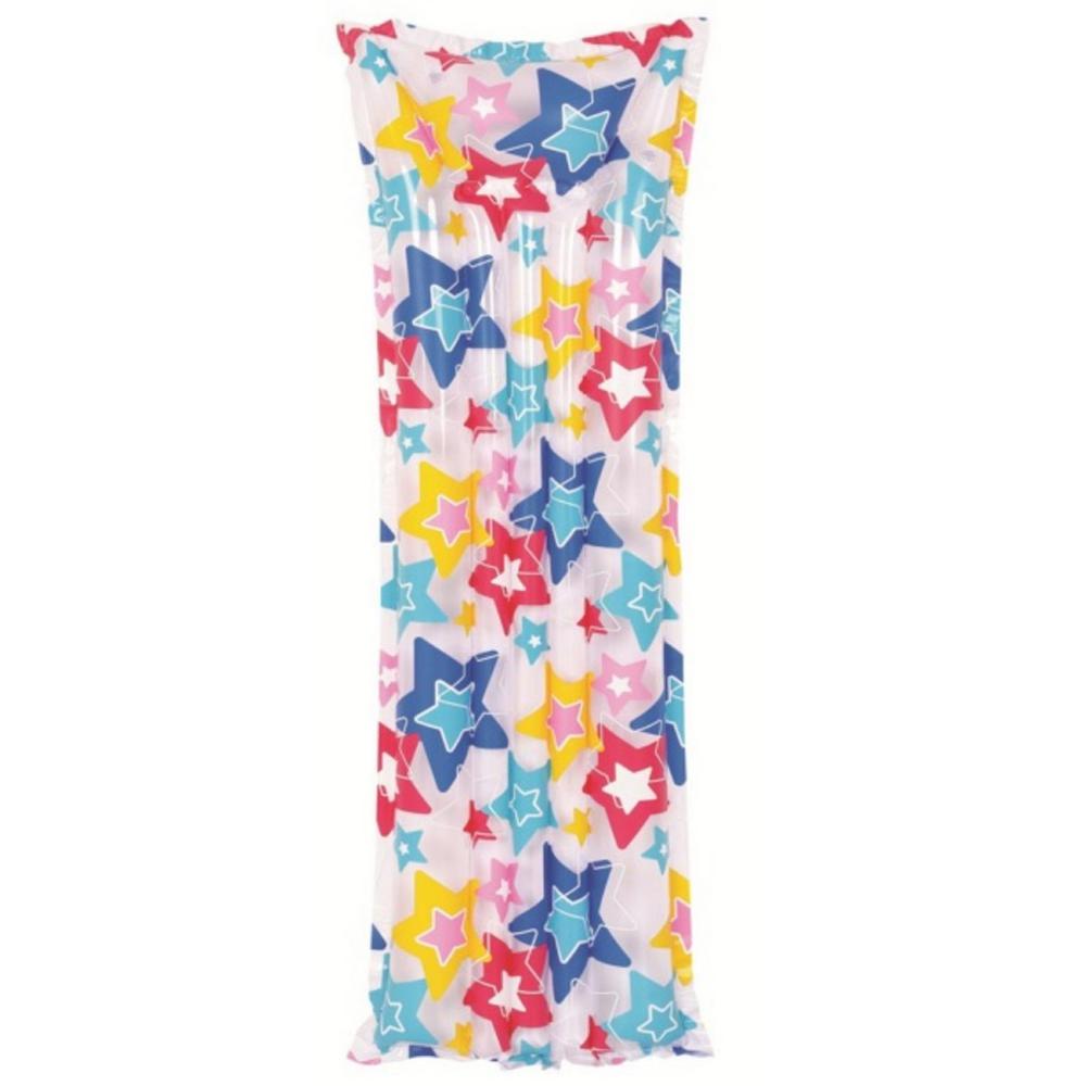 Pool Central 72 in. Star Print Inflatable Air Mattress Float-32146694 ...