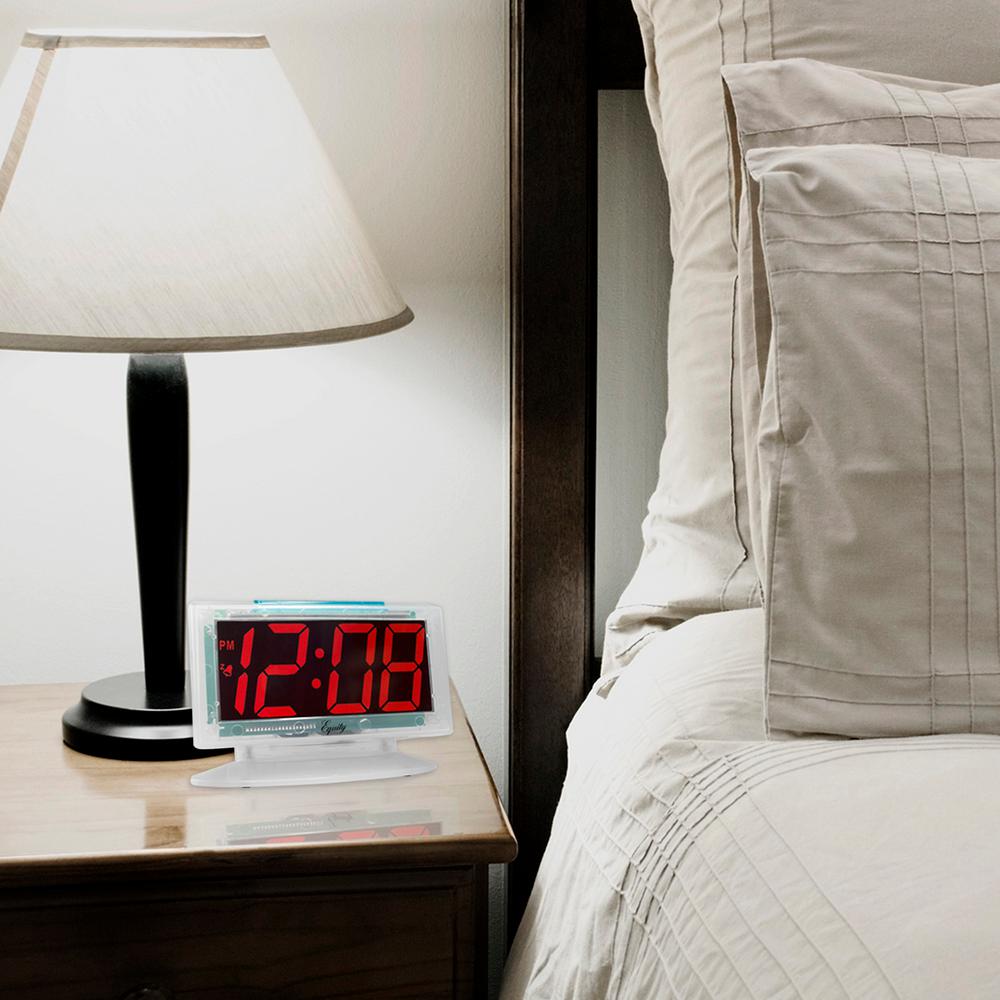 Equity by La Crosse Clear 1.8 in. Red LED Alarm Table Clock 30040 - The ...
