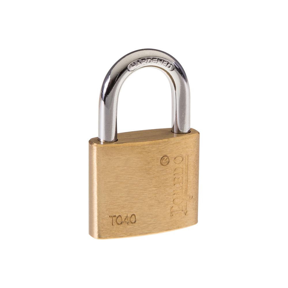Toledo Fine Locks 40 mm Brass Keyed Padlock-TO40 - The Home Depot