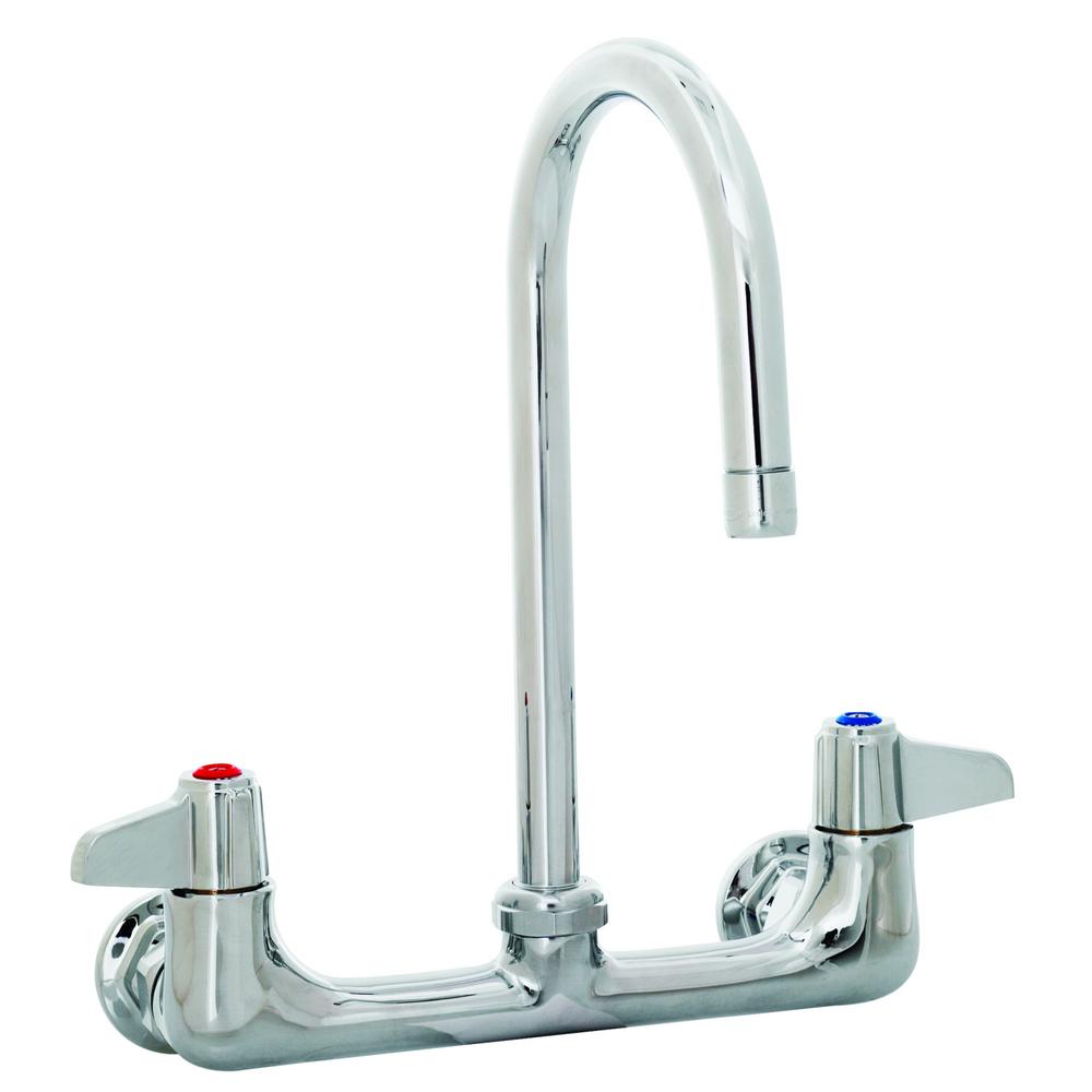 T&S 2-Handle Standard Kitchen Faucet with Commercial Features in Chrome ...