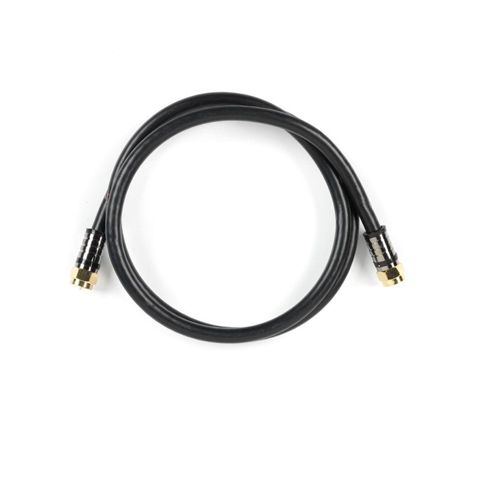 Commercial Electric 3 ft. RG-6 Coaxial Cable - Black-Y717715 - The Home ...
