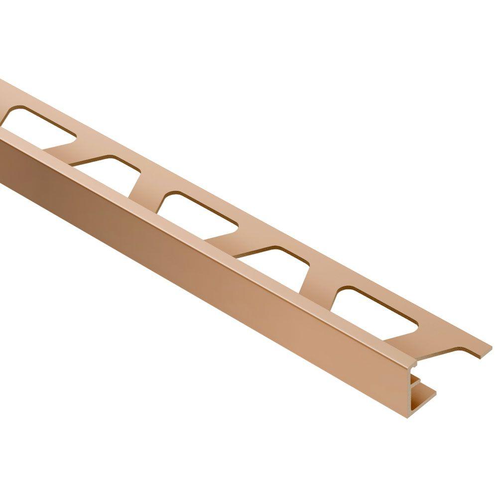 Schluter Jolly Satin Copper Anodized Aluminum 5 16 In X 8 Ft 2 1 2 In
