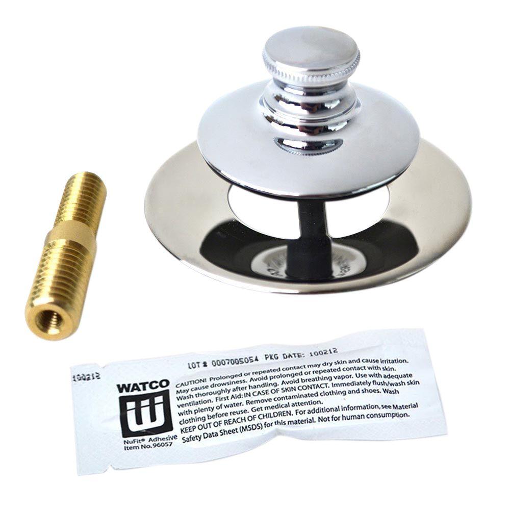 Watco Universal NuFit Push Pull Bathtub Stopper, Innovator Overflow ...