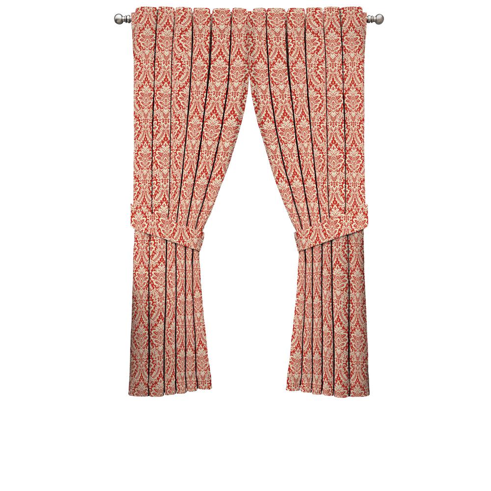 Waverly Donnington Window Curtain Panel in Crimson - 52 in. W x 84 in ...
