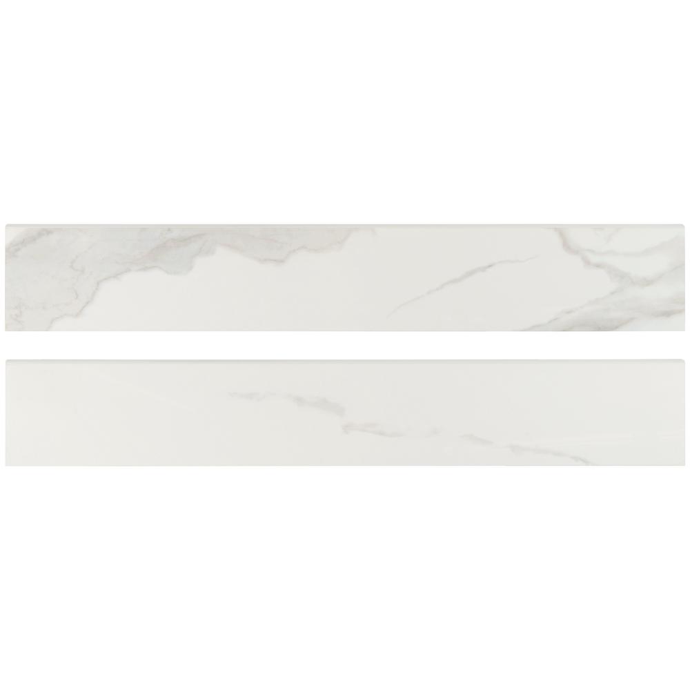 MSI Eden Statuary Bullnose 4 in. x 24 in. Polished Porcelain Wall Tile ...