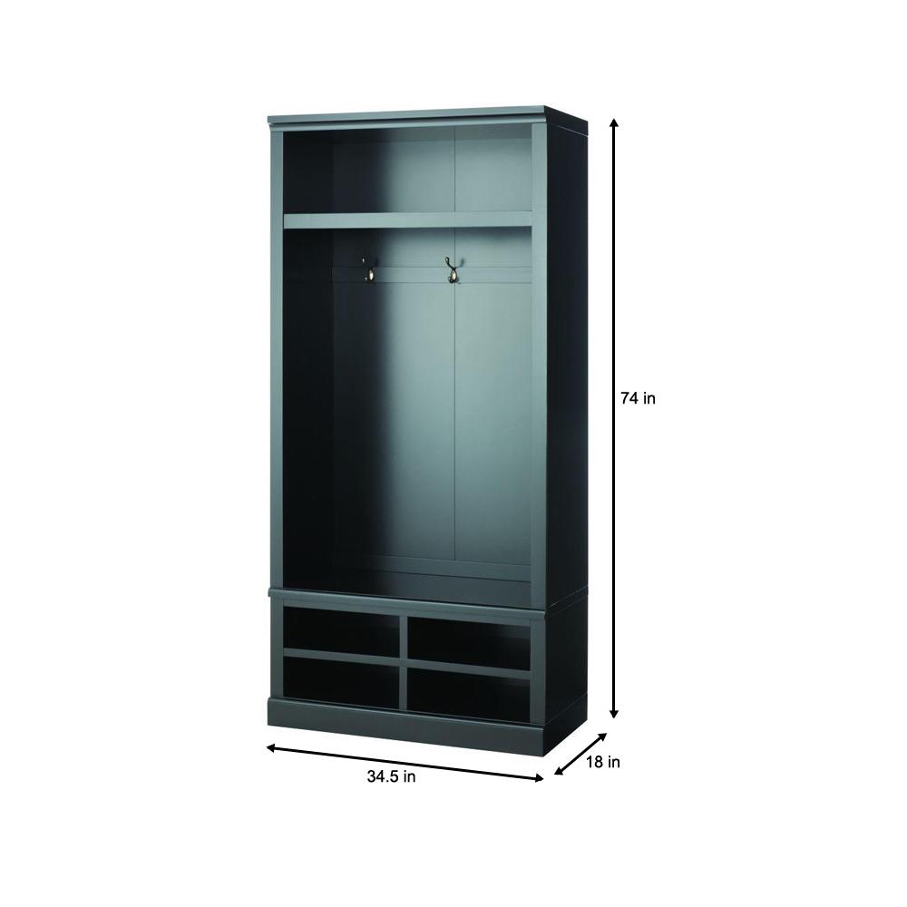 Home Decorators Collection Shutter Modular Worn Black Large Open Center ...