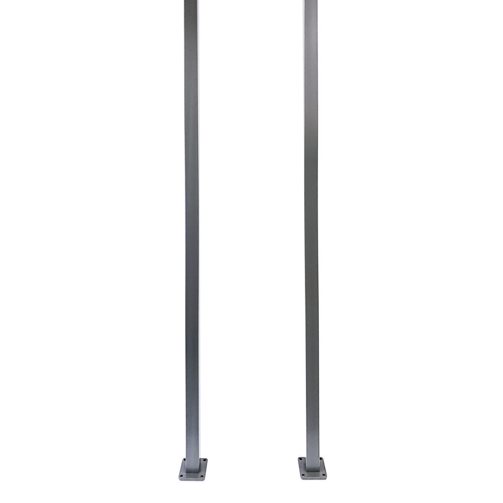 Stratco 2 in. x 2 in. x 7 ft. Grey Aluminum EZI Fence Post-SC-10765 ...