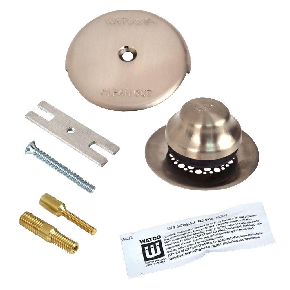 Watco Universal NuFit Foot Actuated Bathtub Stopper with Grid Strainer ...