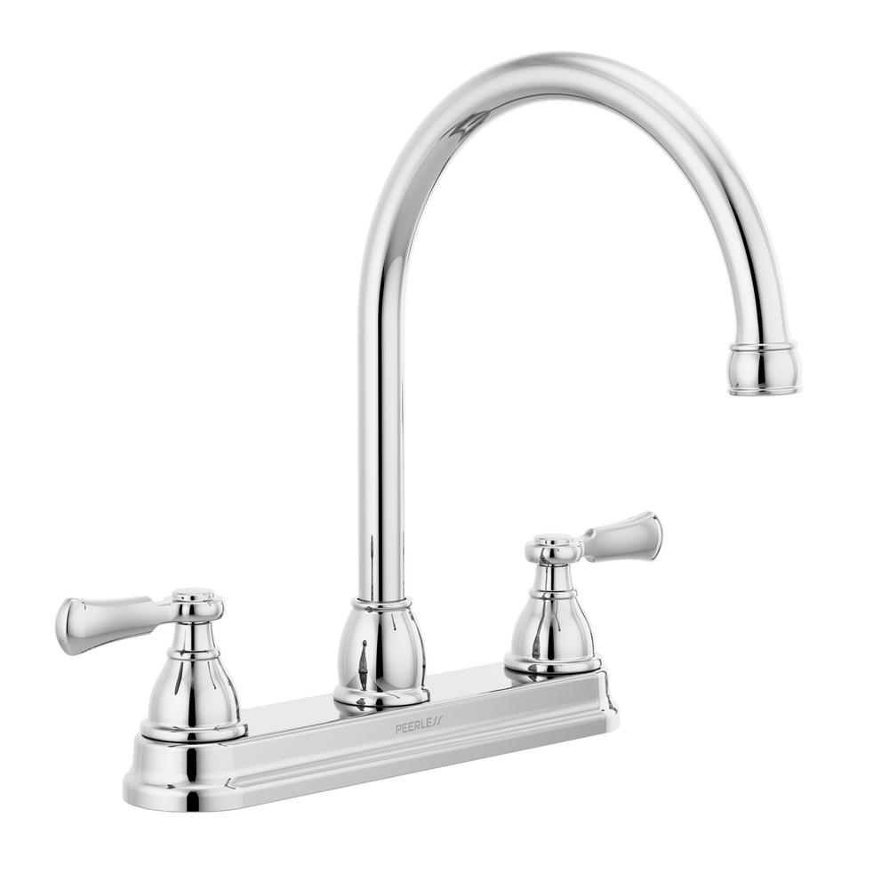 Peerless Elmhurst Two Handle Standard Kitchen Faucet with Twist Aerator ...