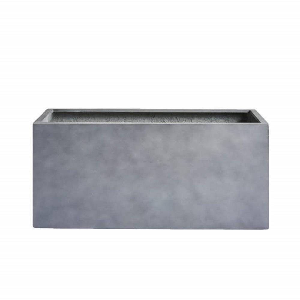 Oakland 23.5"Wx12"Dx12"H Grey Fiberstone Rectangular Planter-VL32094/60 ...