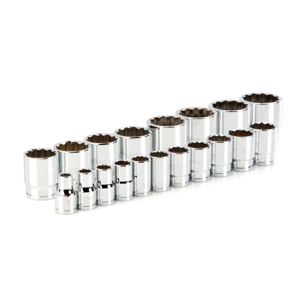TEKTON 1/2 in. Drive 12-Point Socket Set (19-Piece)-SHD92011 - The Home ...