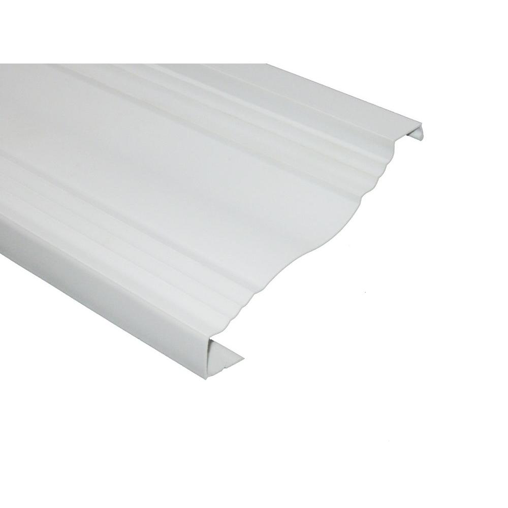 RowlCrown Greenwich 12 ft. x 4-5/8 in. x 1/8 in. PVC Crown Molding/Wire ...