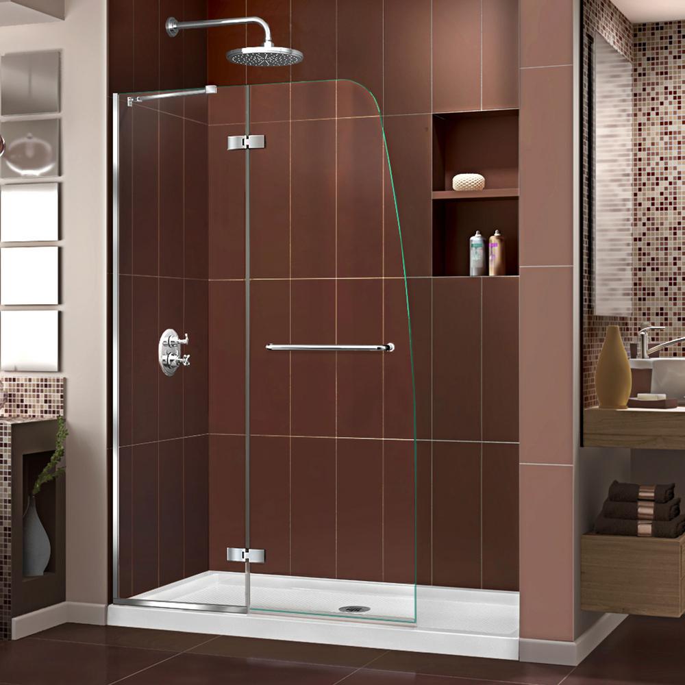 DreamLine Aqua Ultra 45 In X 72 In Semi Frameless Hinged Shower Door DreamLine Aqua Ultra 45 In X 72 In Semi Frameless Hinged Shower Door