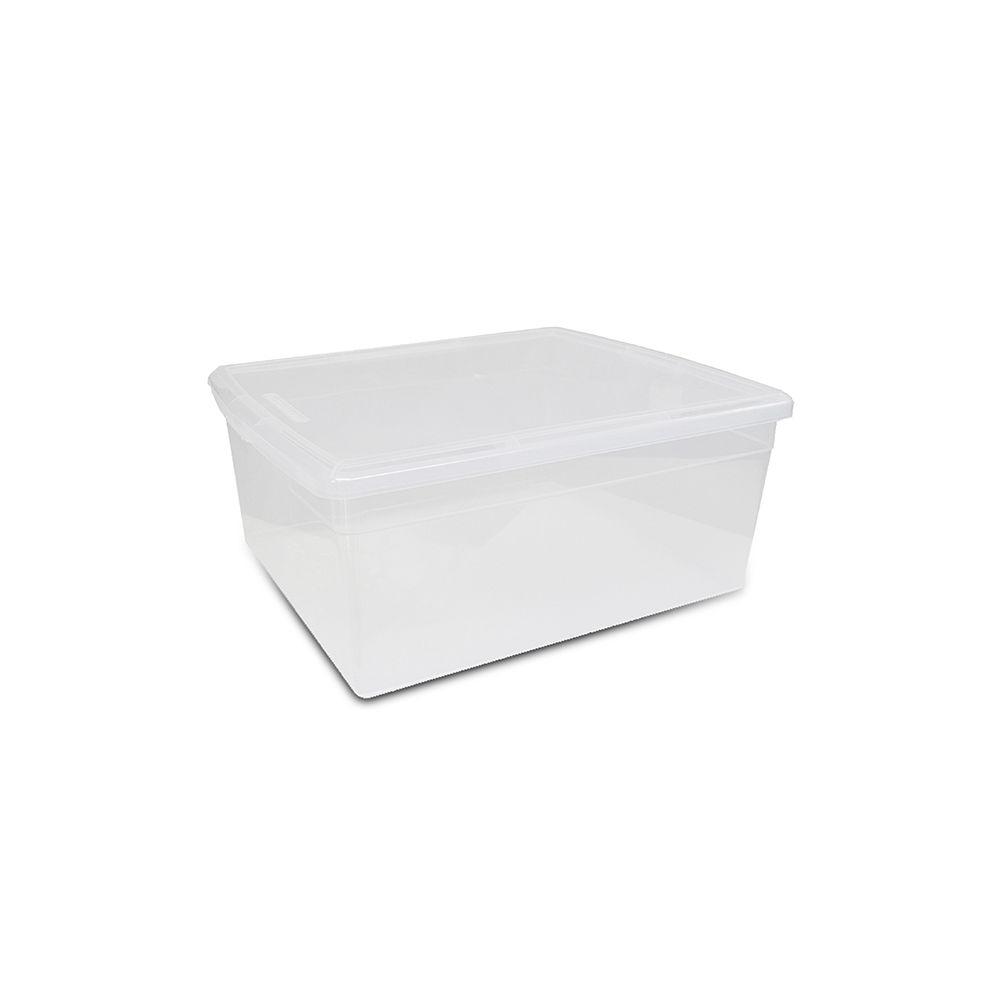 HDX 20 Qt. Premium Sweater Box in Clear-PC151306-001 - The Home Depot
