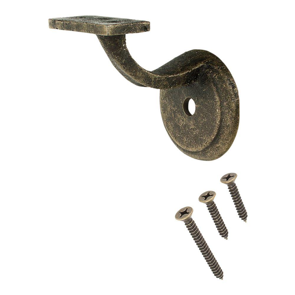 Everbilt Antique Brass Heavy Duty Handrail Bracket-20344 - The Home Depot Everbilt Antique Brass Heavy Duty Handrail Bracket-20344 - The Home Depot