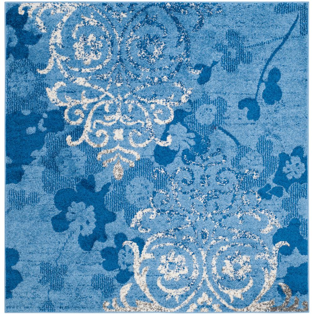 Safavieh Adirondack Light Blue/Dark Blue 8 ft. x 8 ft. Square Area Rug ...