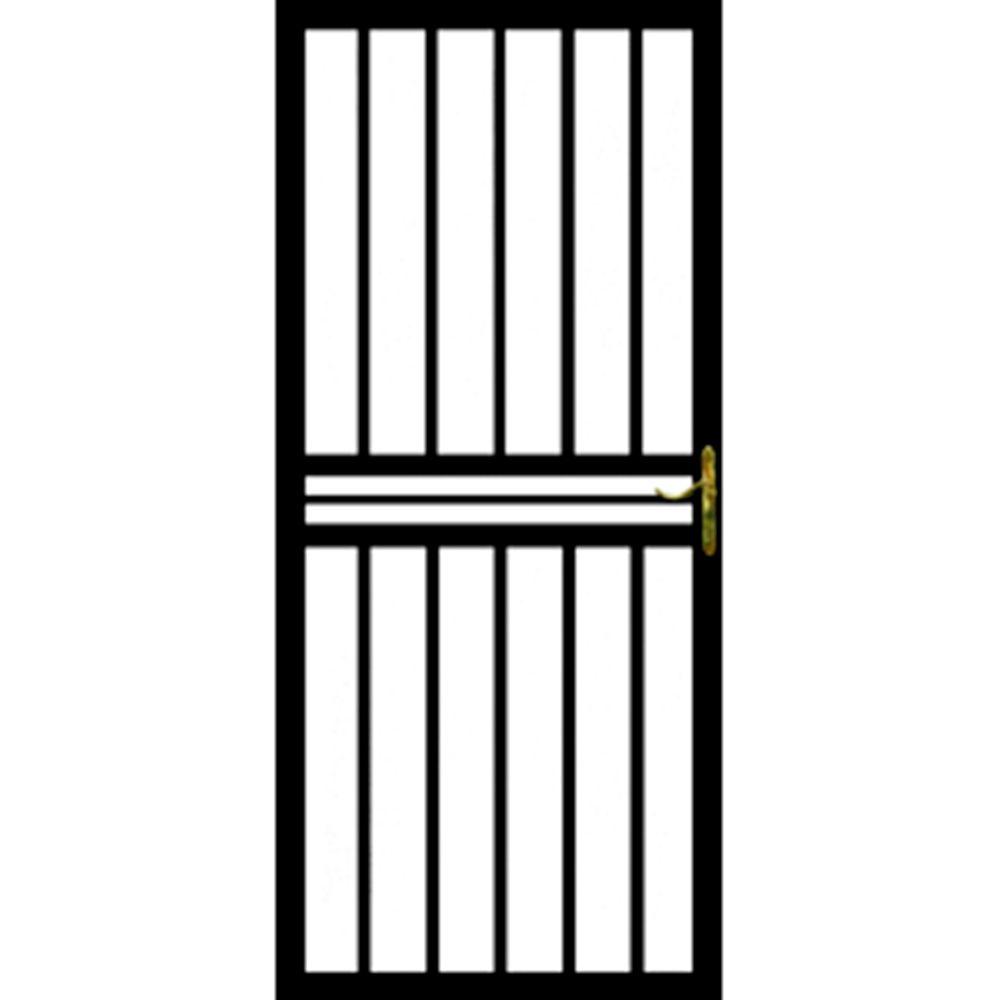 Grisham 32 in. x 80 in. 150 Series Black Horn Left-Hinge Security Door ...