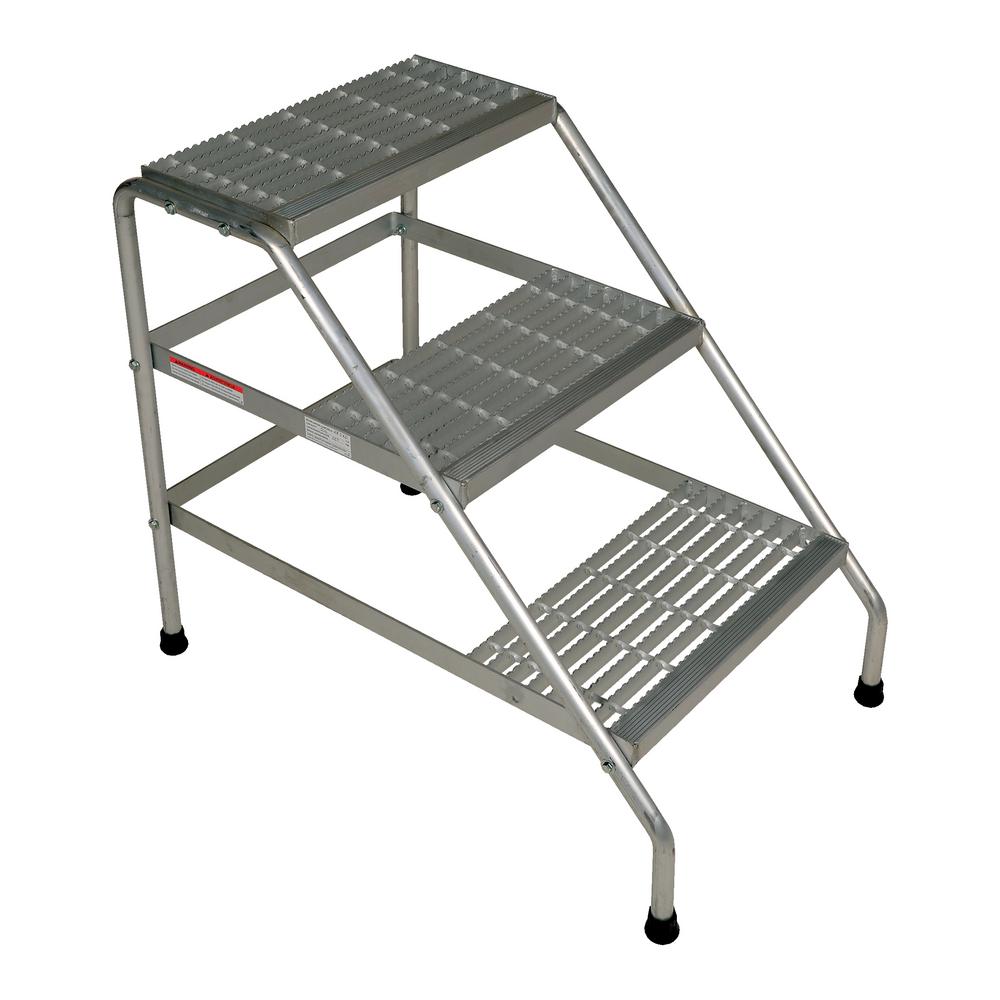 Vestil 3-Step Aluminum Knock Down Step Stand-SSA-3-KD - The Home Depot