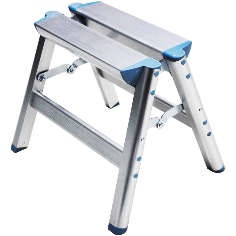 Telesteps 12 in. Aluminum Folding Step Stool OSHA Compliant-100SS - The ...