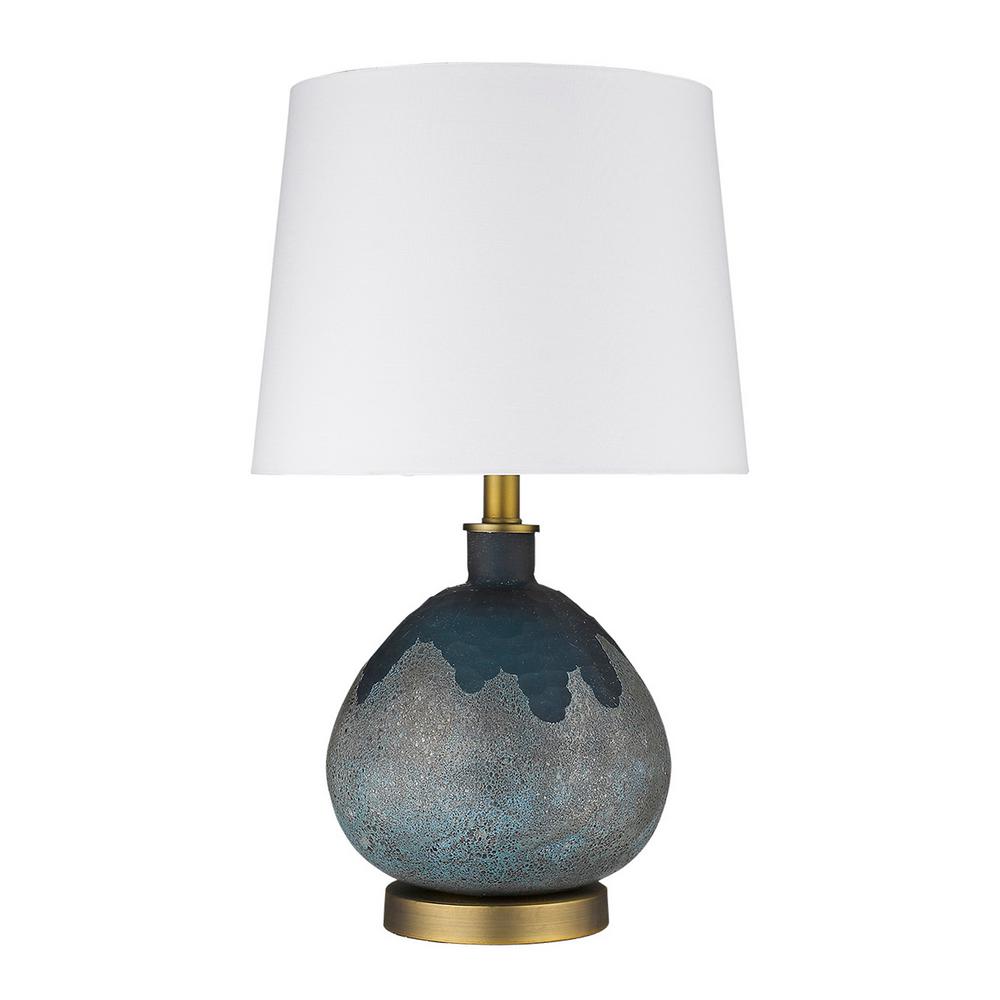 Trend Lighting Trend Home 32 in. Teal Glass Table Lamp TT80162 - The ...