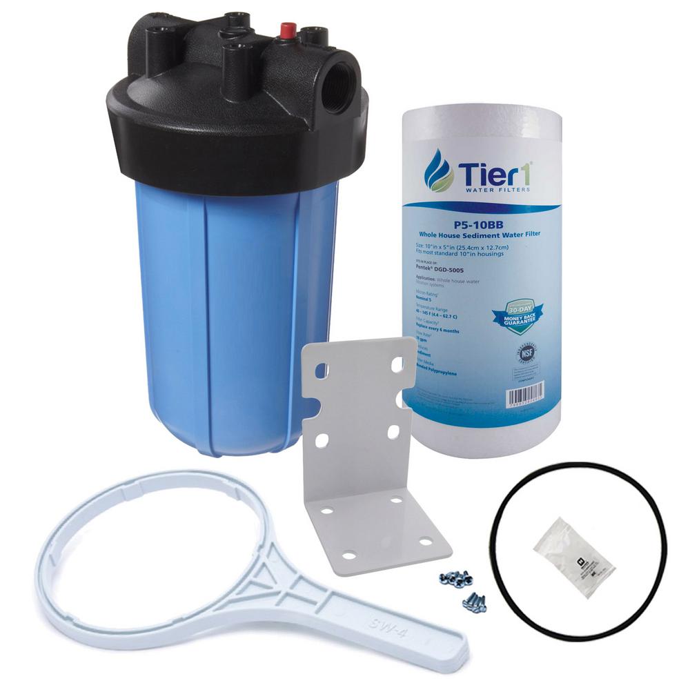 Tier1 10 in. Big Polypropylene Whole House Water Filtration System with ...