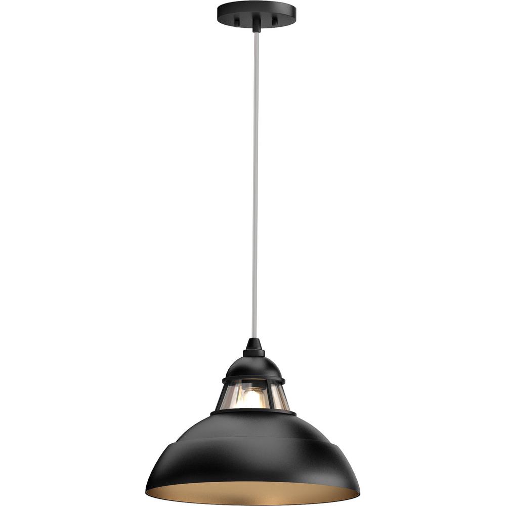 Volume Lighting 1-Light Indoor Black Hanging Pendant with Lighthouse ...