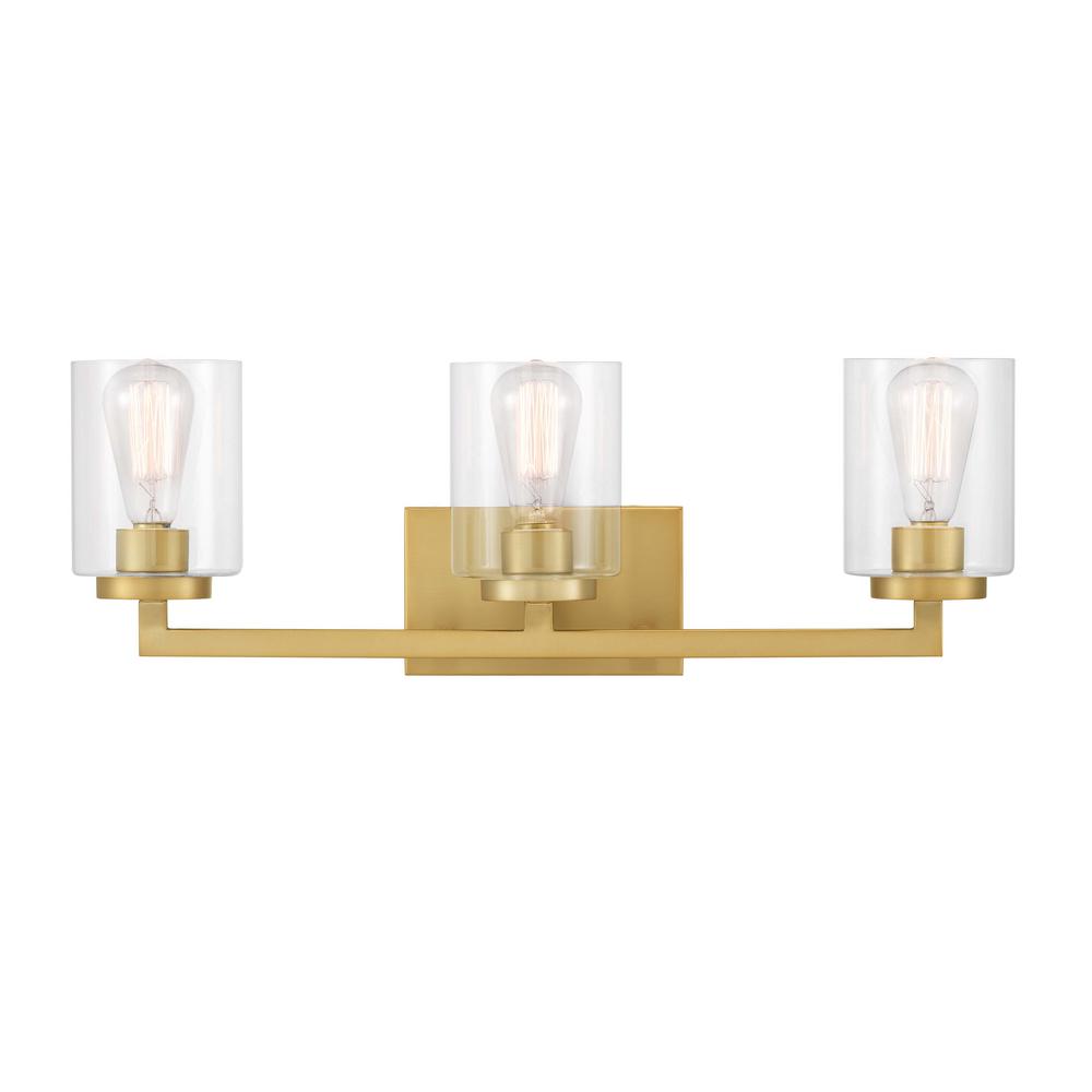 Home Decorators Collection Westlyn 3-Light Brushed Brass Vanity Light ...