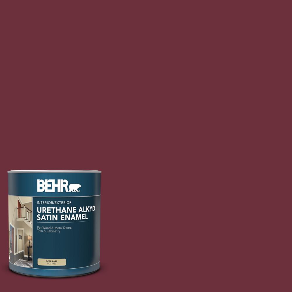 BEHR 1 qt. #BXC-90 Wild Cranberry Satin Enamel Urethane Alkyd Interior ... BEHR 1 qt. #BXC-90 Wild Cranberry Satin Enamel Urethane Alkyd Interior ...