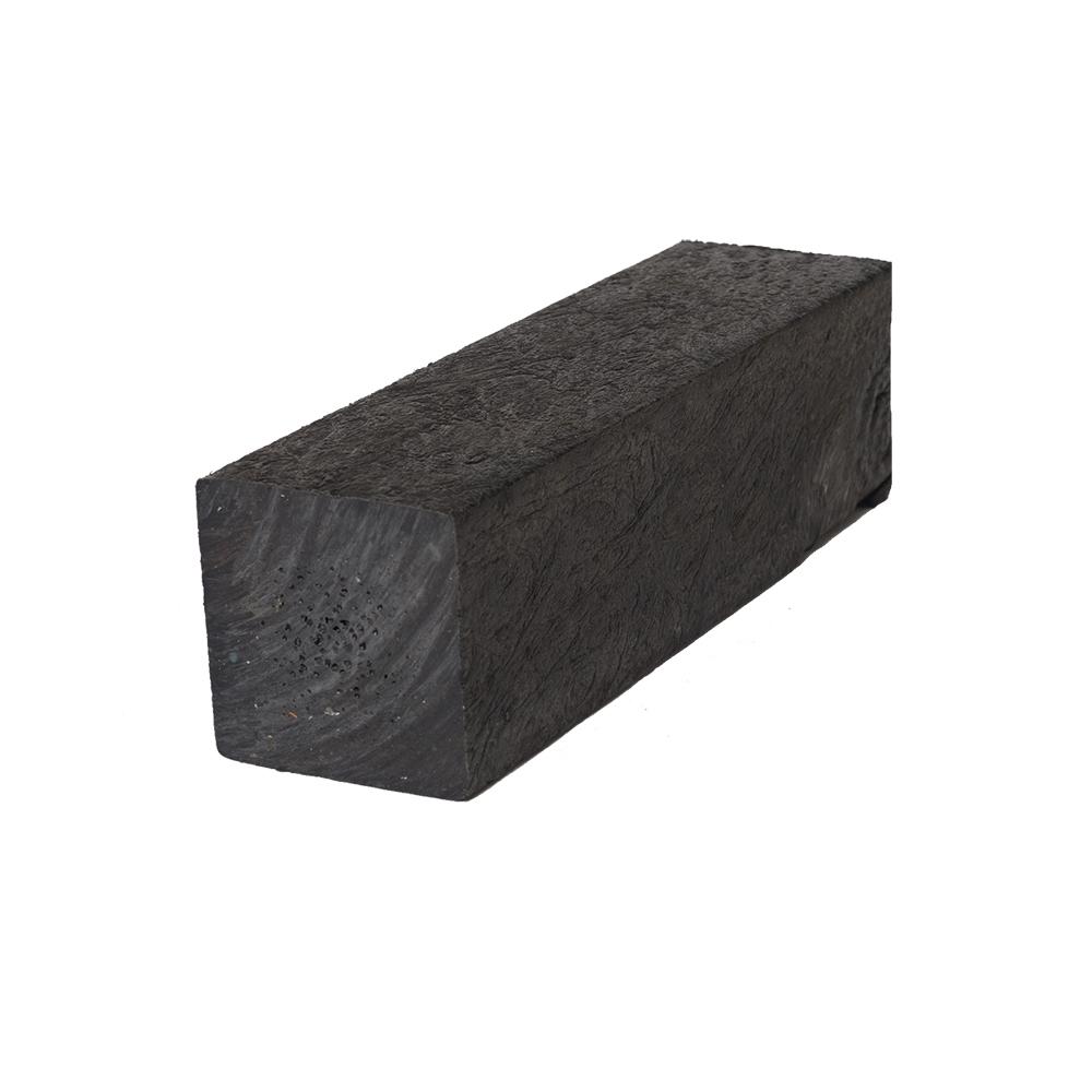 WeatherShield 4 in. x 4 in. x 8 ft. Recycled Plastic Black Lumber ...