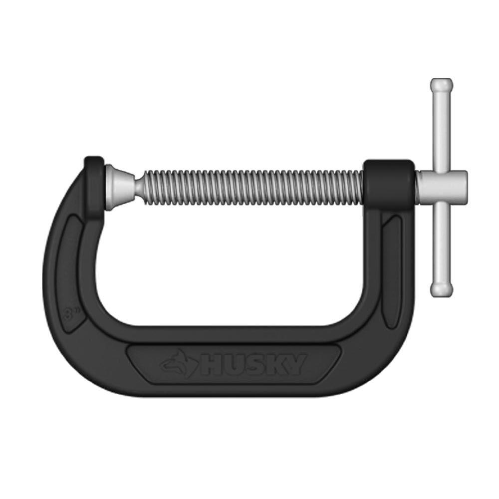 Husky 3 in. Drop Forged C-Clamp-97891 - The Home Depot