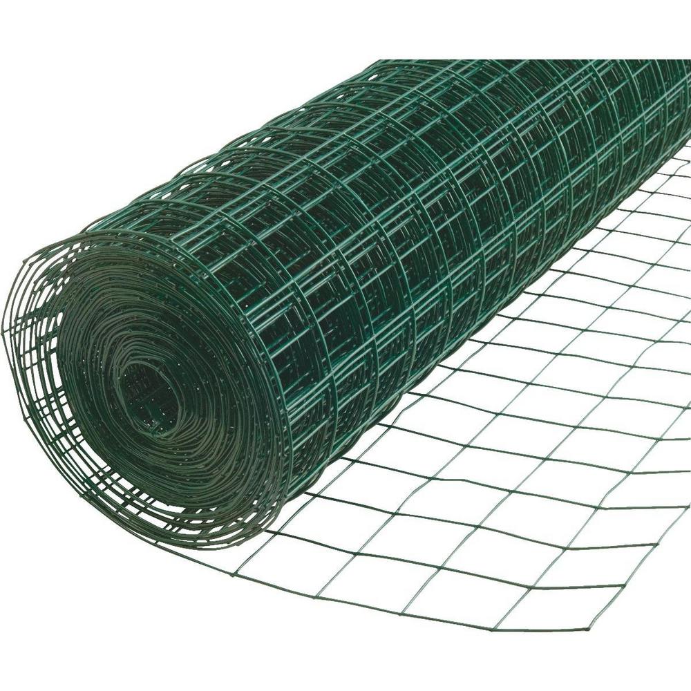 allFENZ 3.25 ft. x 100 ft. Green PVC Coated Welded Wire-YG401002414G ...
