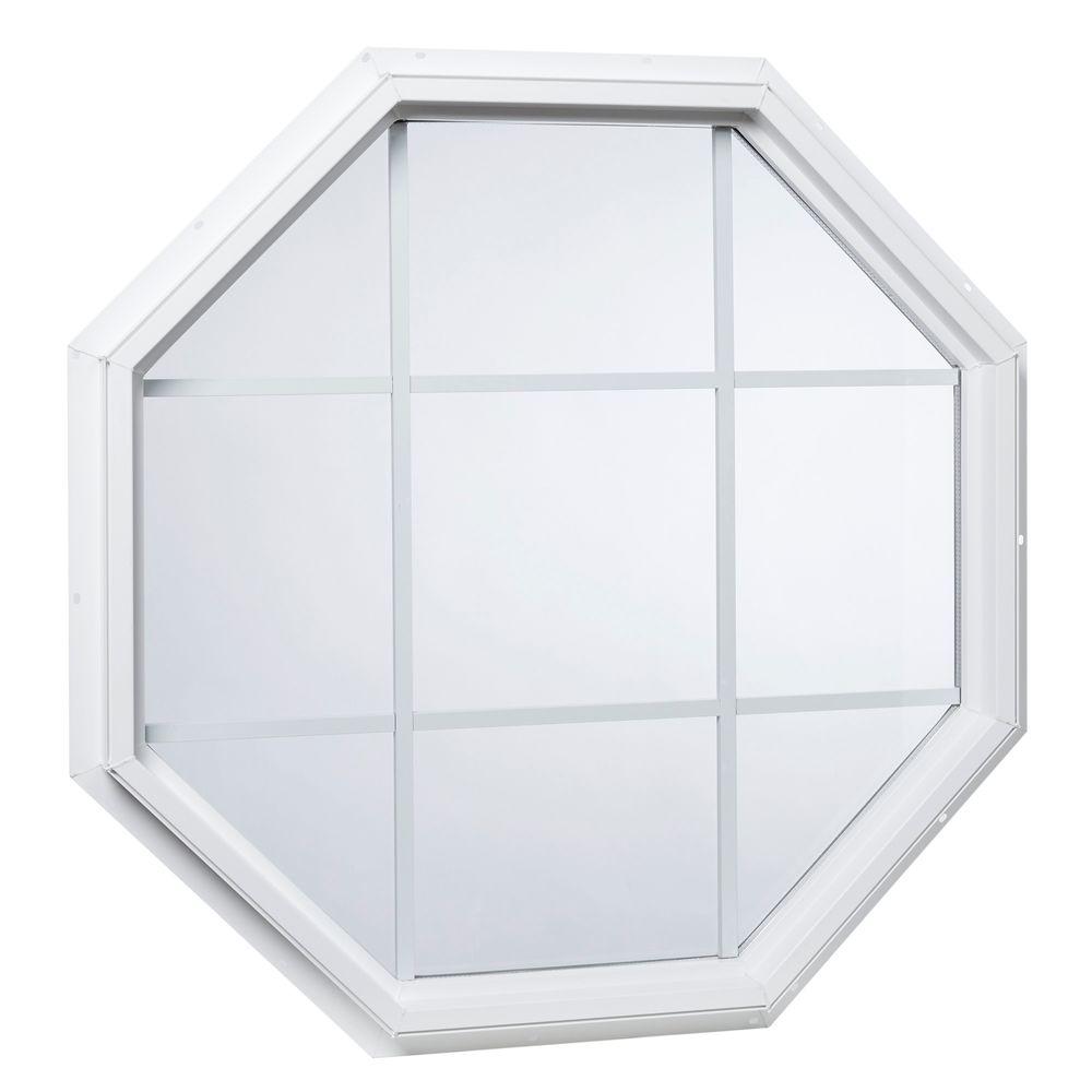 TAFCO WINDOWS 35.5 in. x 35.5 in. 25000 Series Geometric Vinyl Window ...
