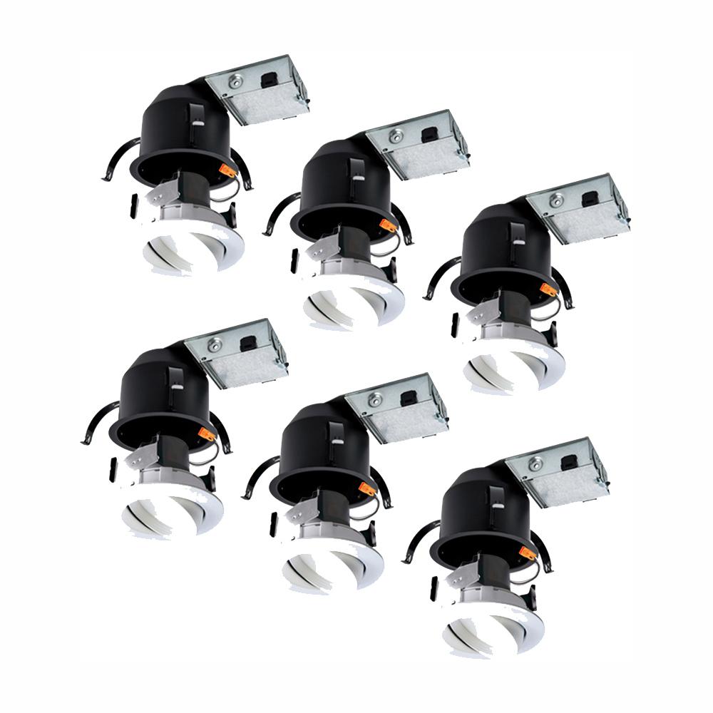 Halo RA 4 in. Ultra-Shallow Remodel Ceiling Housing and Dimmable White ... Halo RA 4 in. Ultra-Shallow Remodel Ceiling Housing and Dimmable White ...