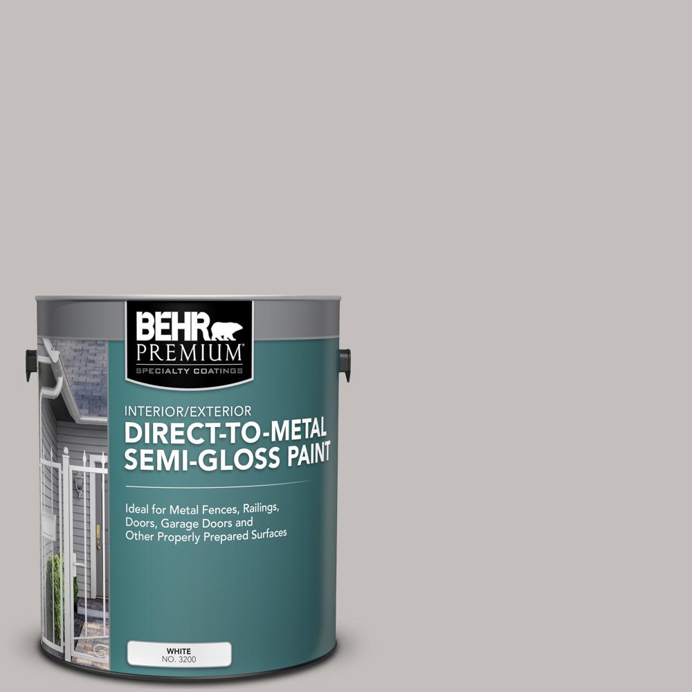 BEHR PREMIUM 1 gal. #PPU18-10 Natural Gray Semi-Gloss Direct to Metal ...