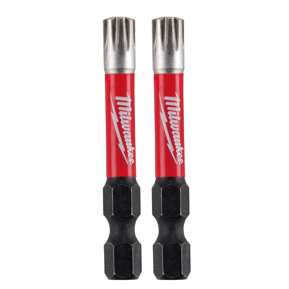Milwaukee Shockwave 2 In Headlok Impact Duty Steel Driver Bits 2 Pack