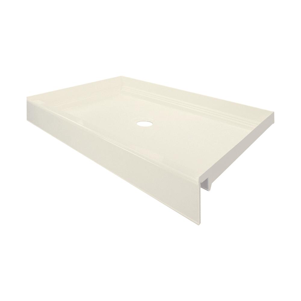 Transolid T3 34 in. x 48 in. Single Threshold Shower Base in Biscuit ...