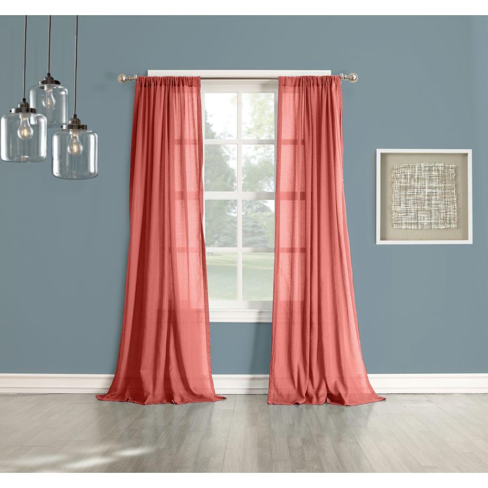 Sheer Coral Curtains