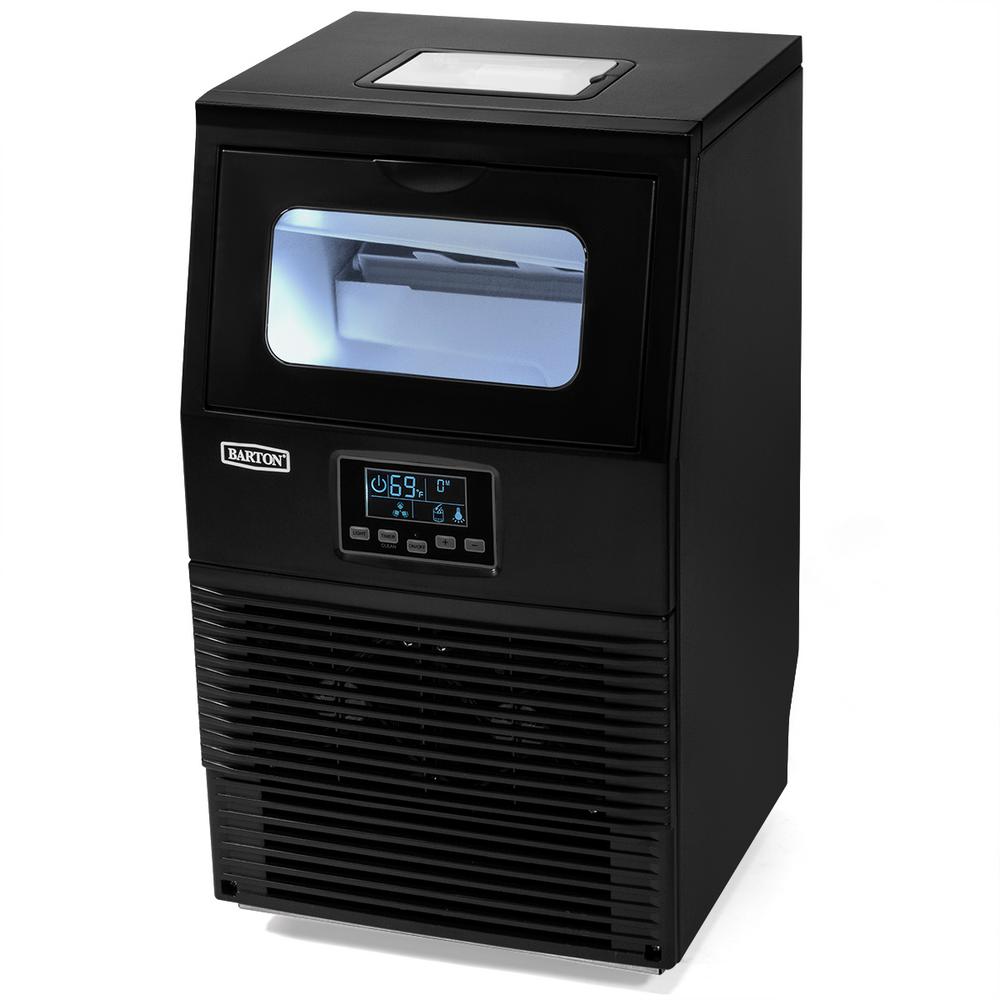 Stark Built-in 66 lbs. Ice Maker in Black with LCD Indicator and Auto ...