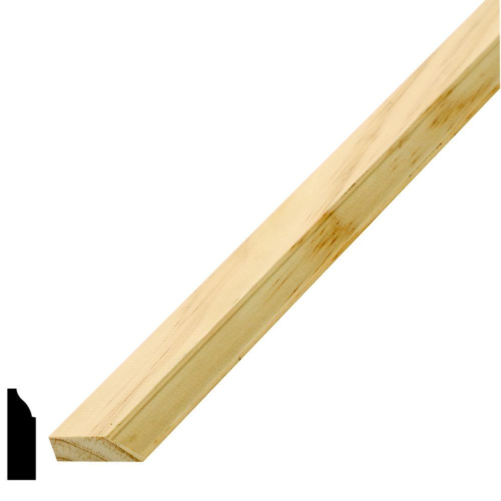 Alexandria Moulding WM 947 3/8 in. x 1-1/4 in. Finger-Jointed Pine Stop ...