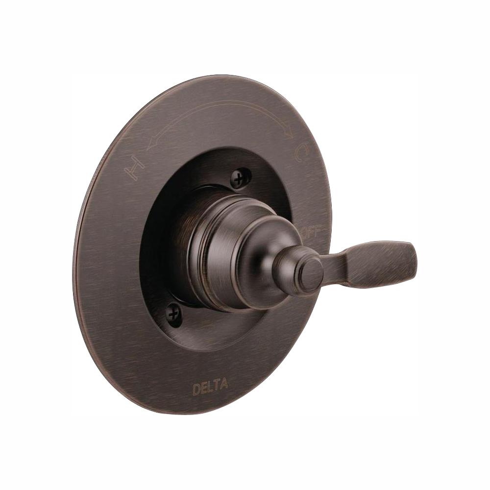 Delta Woodhurst 1-Handle Wall Mount Valve Trim Kit in Venetian Bronze ...