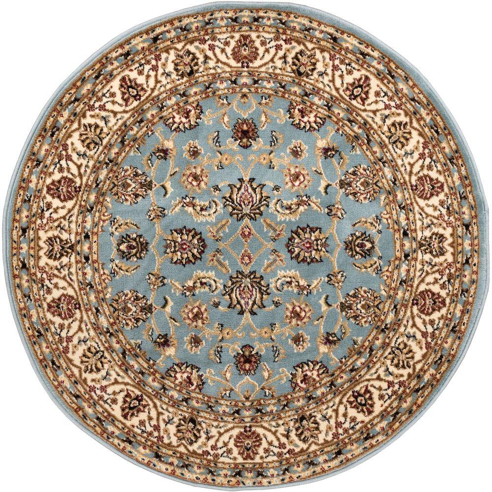 Well Woven Barclay Sarouk Light Blue 5 ft. 3 in. Traditional Floral ...