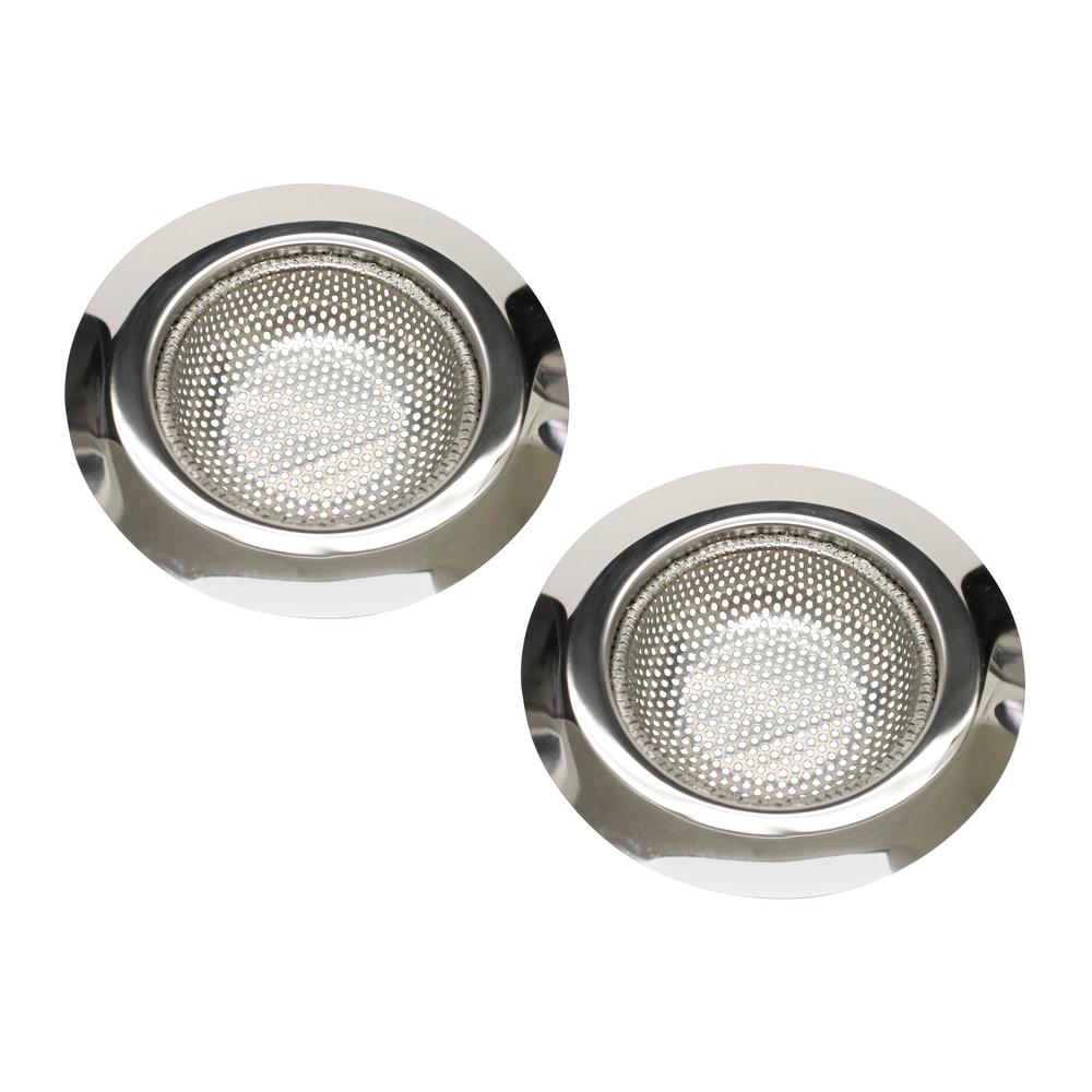 KEENEY Anti-Clogging Kitchen Mesh Sink Strainer in Stainless Steel (2 ...