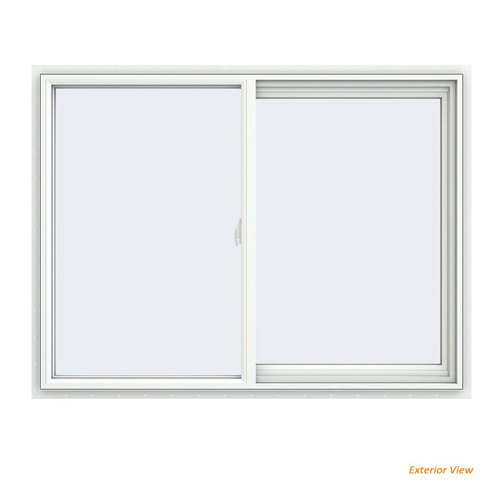 JELD-WEN 47.5 in. x 59.5 in. V-2500 Series White Vinyl Left-Handed ...