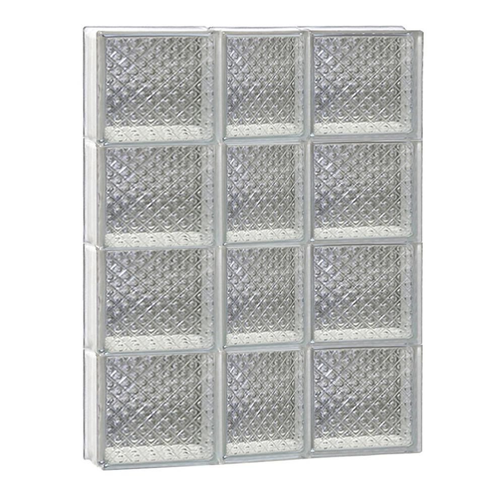 Clearly Secure 21.25 in. x 29 in. x 3.125 in. Frameless Ice Pattern Non ...