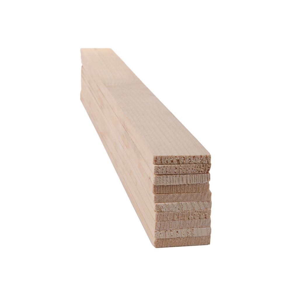 Dimensions 3 8 In X 1 1 2 In X 18 In White Wood 10 Pack 420522