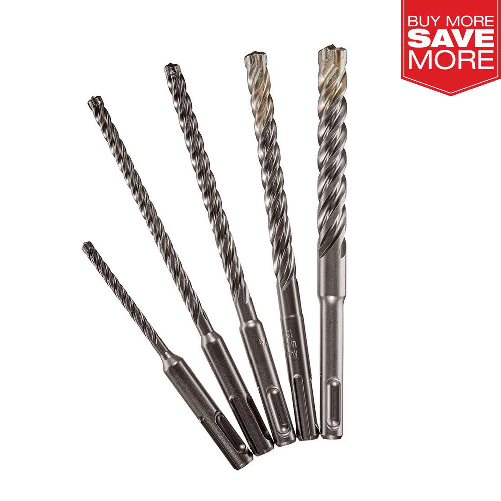 Milwaukee 4 Cutter Sds Plus Carbide Hammer Drill Bit Kit 5 Piece 48