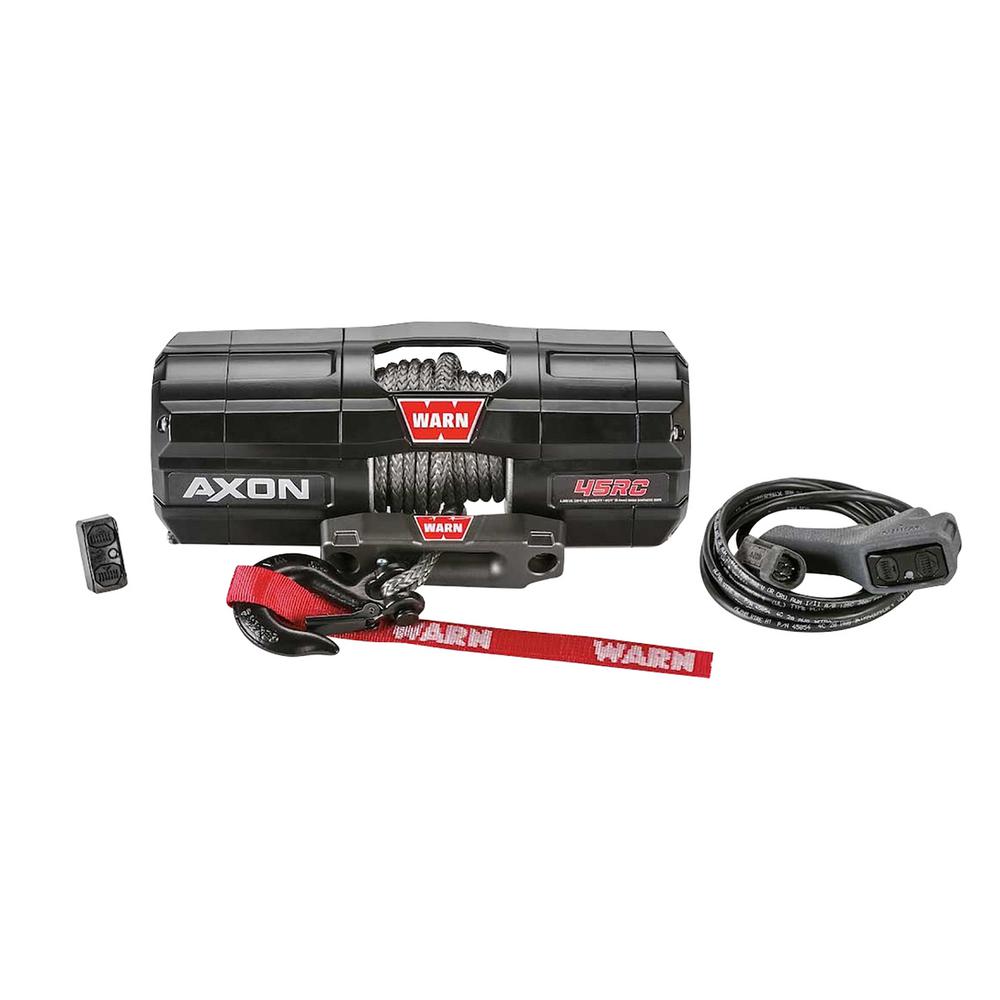 Warn AXON 45RC Series 4500 lbs. Powersport Winch with Synthetic Cable ...