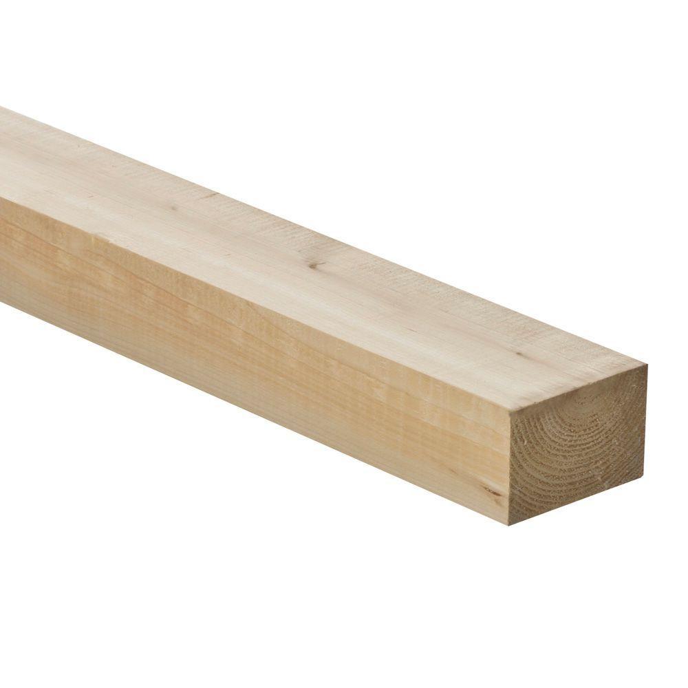 Builder's Choice 2 in. x 2 in. x 8 ft. S4S Select Tight Knot Cedar ...