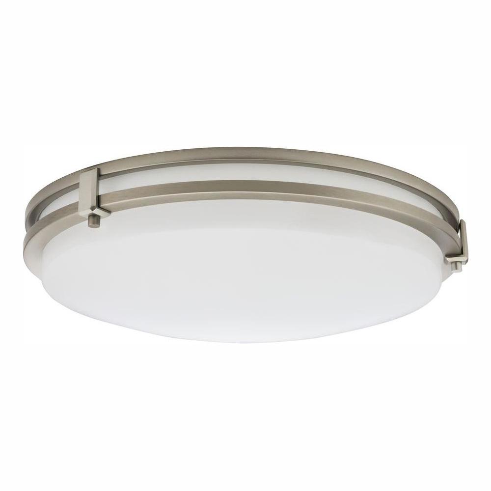 Lithonia Lighting Brushed Nickel Linear Saturn LED Flush Mount-FMFL ...